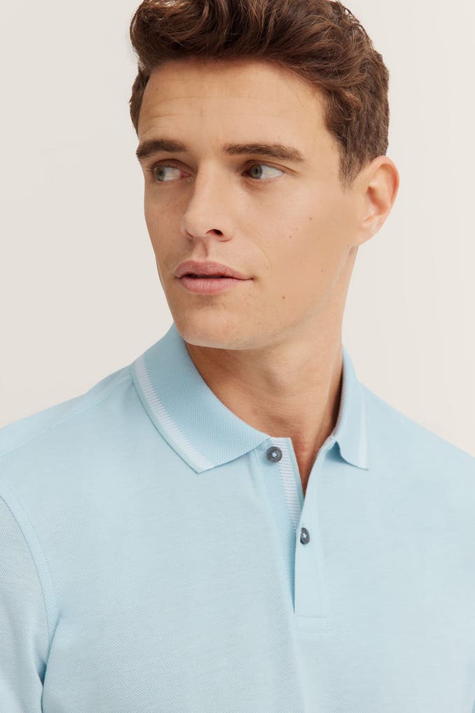 BUGATTI Polo-Shirt hellblau » günstig online kaufen