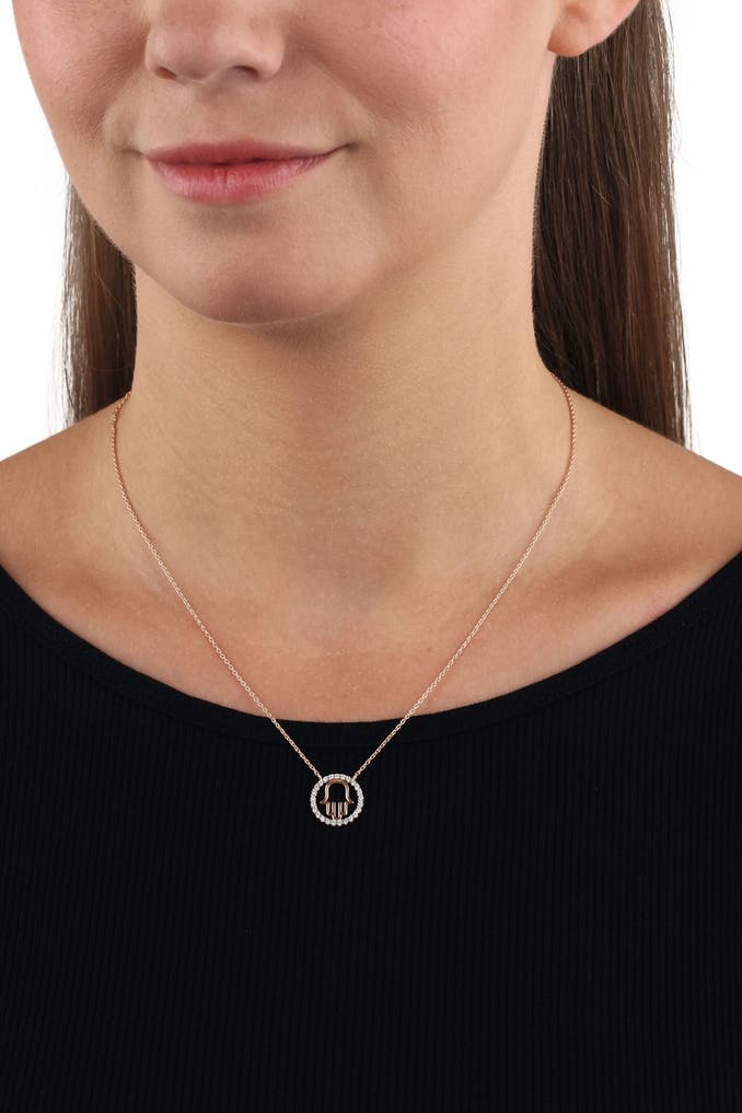 AMOR Kette mit Anhänger für Damen, 925 Sterling Silber, Zirkonia synth ...