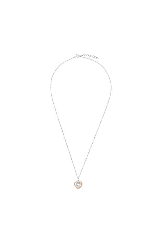 AMOR Kette mit Anhänger für Damen, 925 Sterling Silber, Zirkonia synth ...