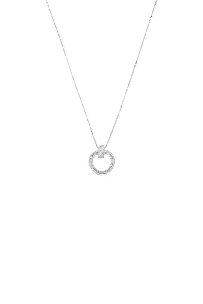AMOR Kette mit Anhänger für Damen, 925 Sterling Silber, Zirkonia synth ...