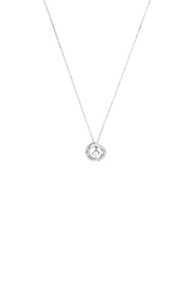 AMOR Kette mit Anhänger für Damen, 925 Sterling Silber, Zirkonia synth ...