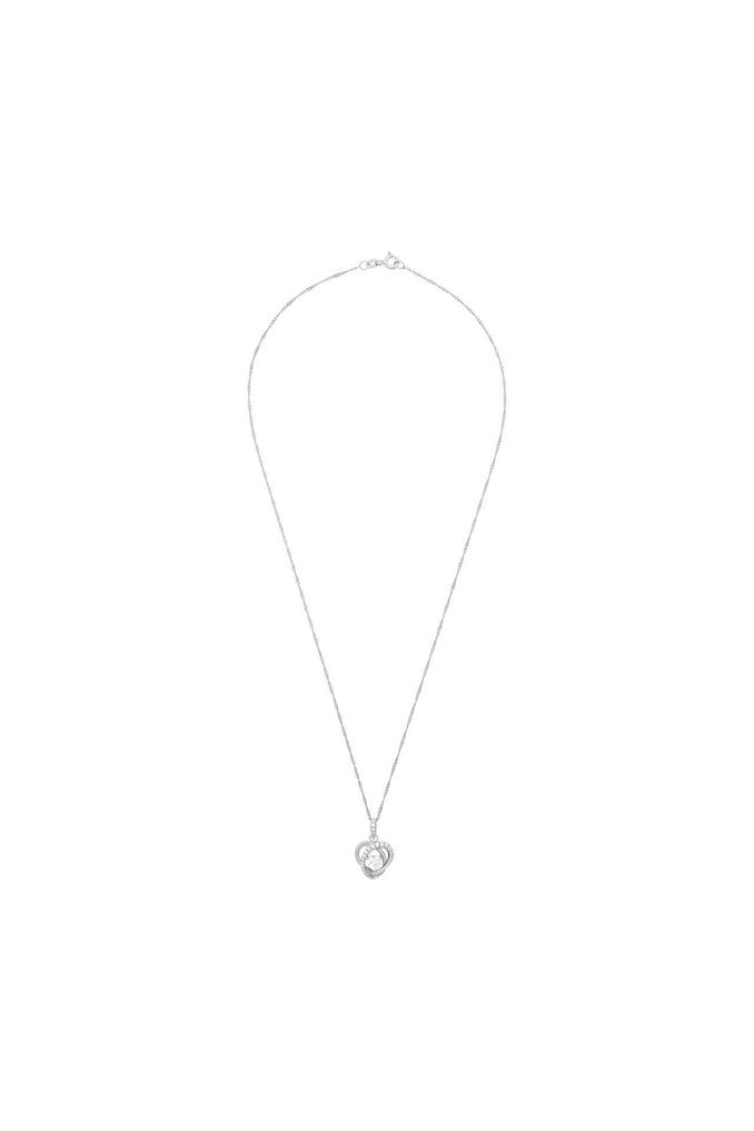 AMOR Kette mit Anhänger für Damen, 925 Sterling Silber, Zirkonia synth ...