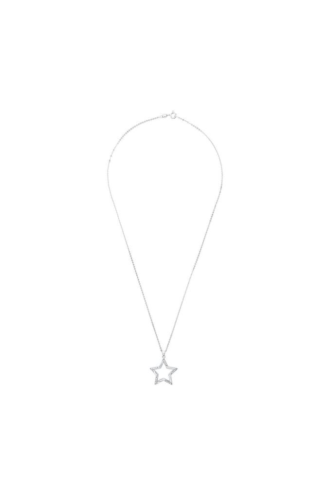 AMOR Kette mit Anhänger für Damen, 925 Sterling Silber, Zirkonia synth ...