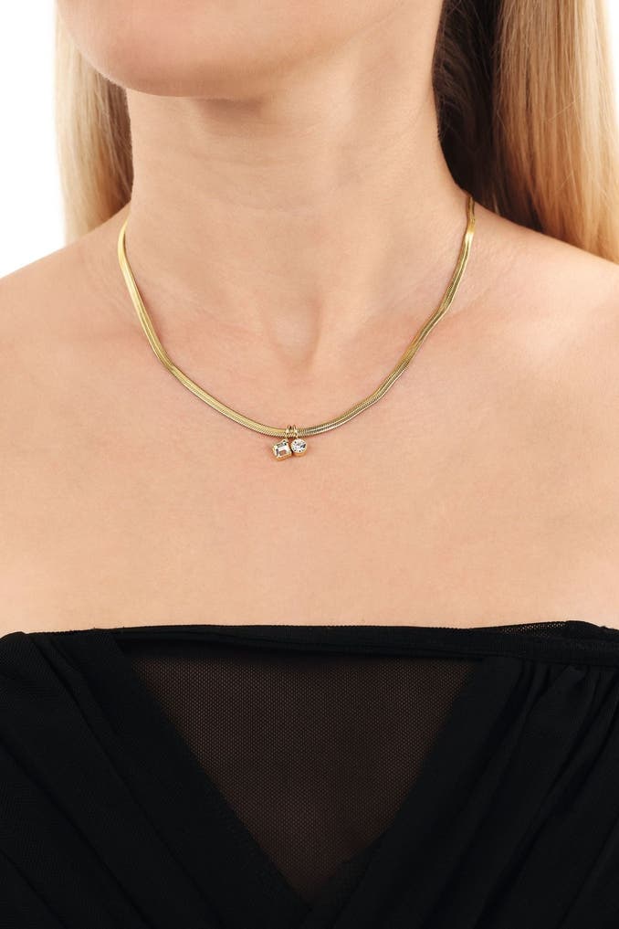 NOELANI Kette mit Anhänger für Damen, Edelstahl, Zirkonia synth ...