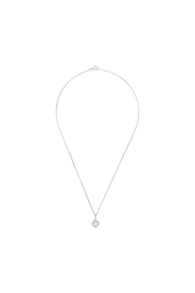 AMOR Kette mit Anhänger für Damen, 925 Sterling Silber, Zirkonia synth ...