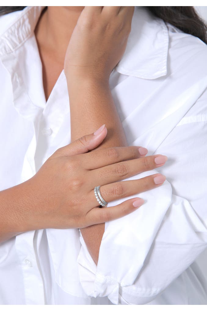 ELLI Ring Bandring Basic Kugel Design (2 tlg.) 925 Silber Silber ...