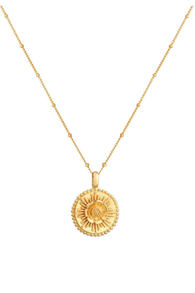 ELLI Kette Lotusblüte Blume Disc Münze 925 Silber Gold » günstig online ...