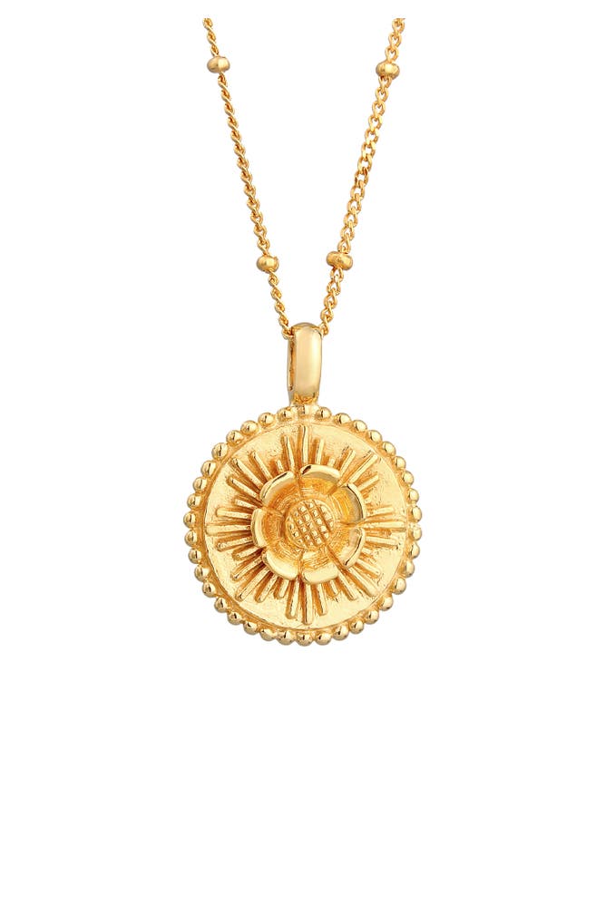 ELLI Kette Lotusblüte Blume Disc Münze 925 Silber Gold » günstig online ...