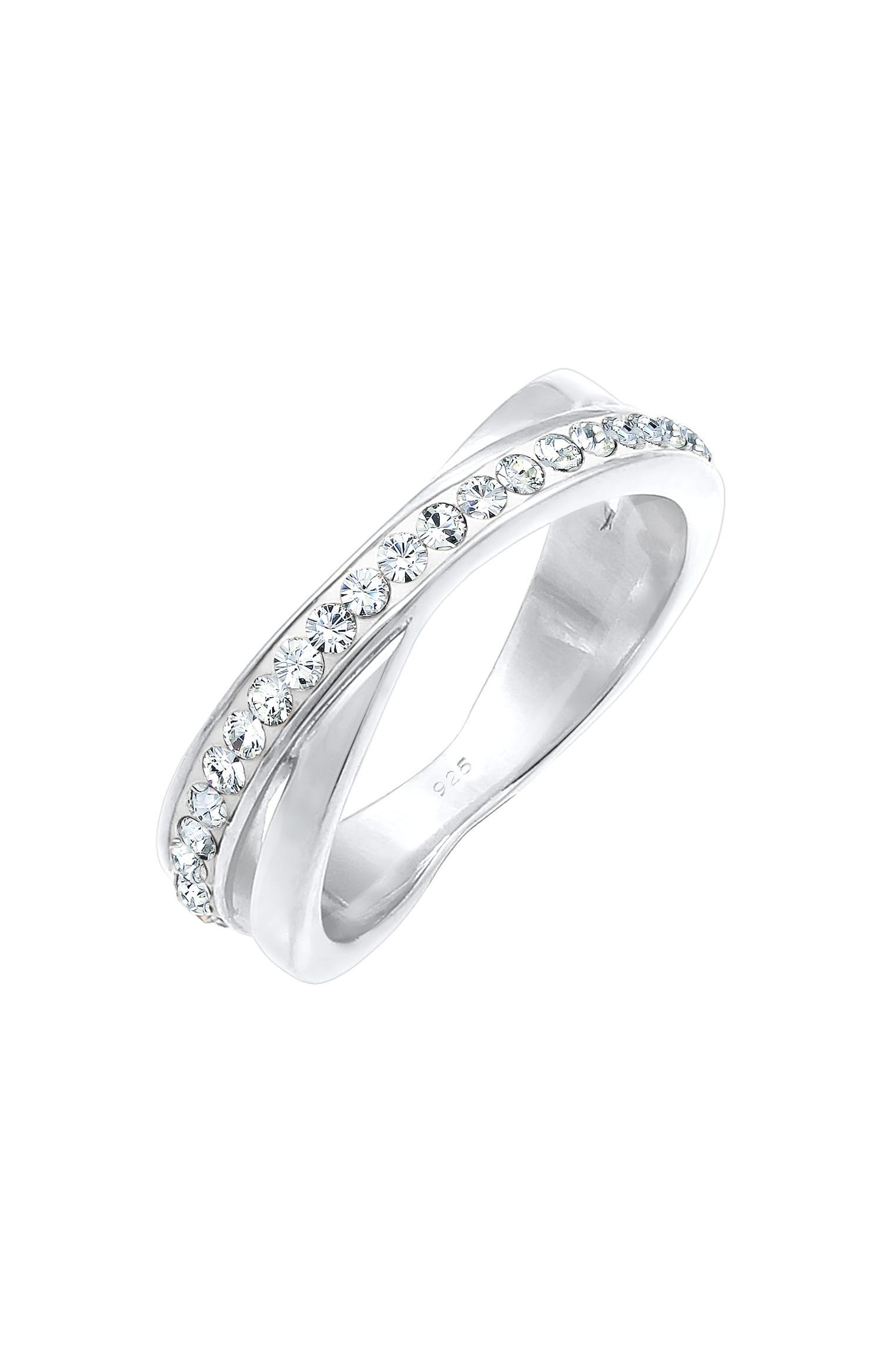 ELLI Ring Wickelring Zart 925 Silber, mit Kristallen von Swarovski ...