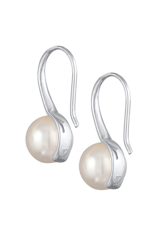 NENALINA Ohrringe Perle synthetisch Fischhacken 925 Silber Silber ...