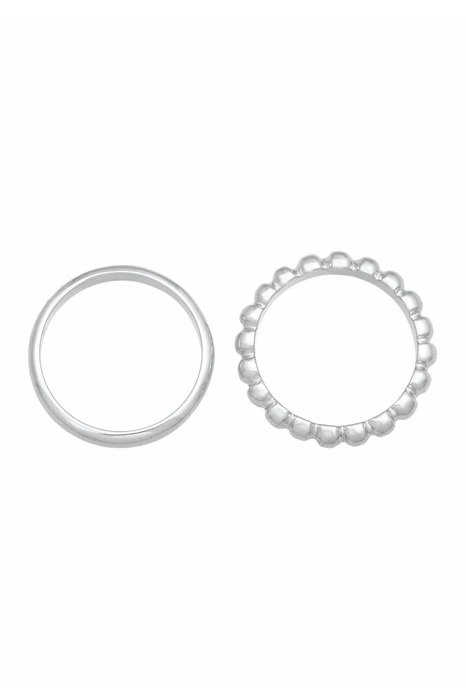 ELLI Ring Bandring Basic Kugel Design (2 tlg.) 925 Silber Silber ...