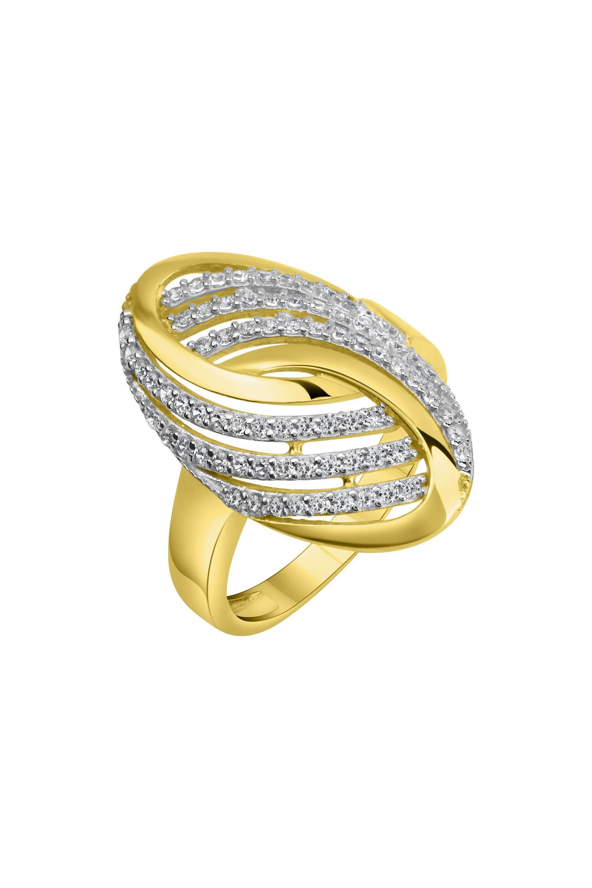 FASCINATION BY ELLEN K. Ring 585/- Gelbgold bicolor Zirkonia » günstig ...