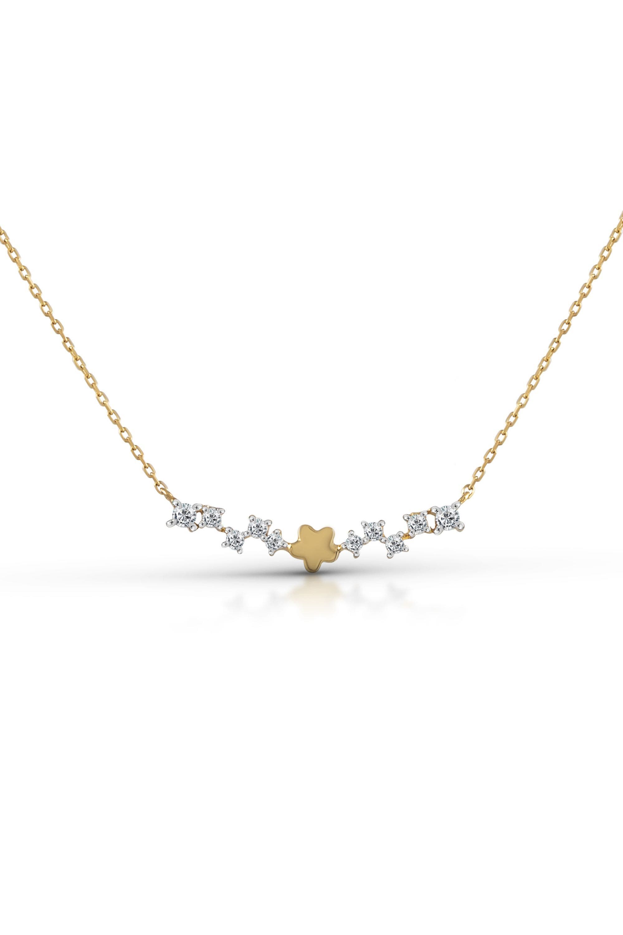 FASCINATION BY ELLEN K. Kette 375/- Gelbgold bicolor Zirkonia ...