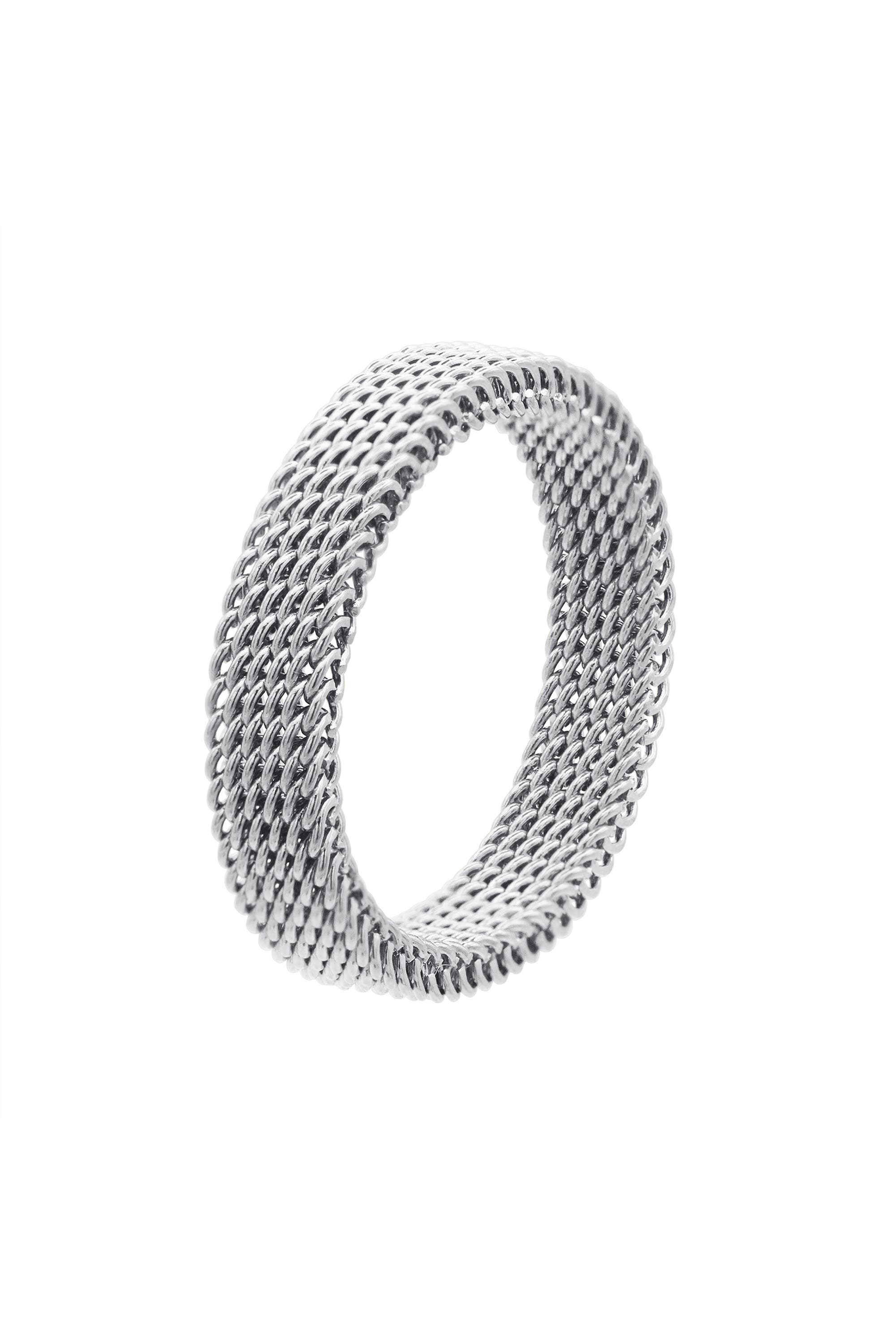 HEIDEMAN elastischer Mesh-Ring Sarah silberfarben » günstig online kaufen