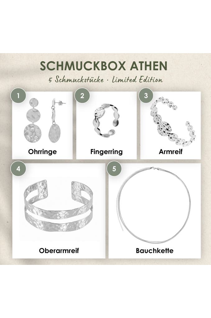 HEIDEMAN Schmuckset Summerbox Athen silberfarben silberfarben poliert ...