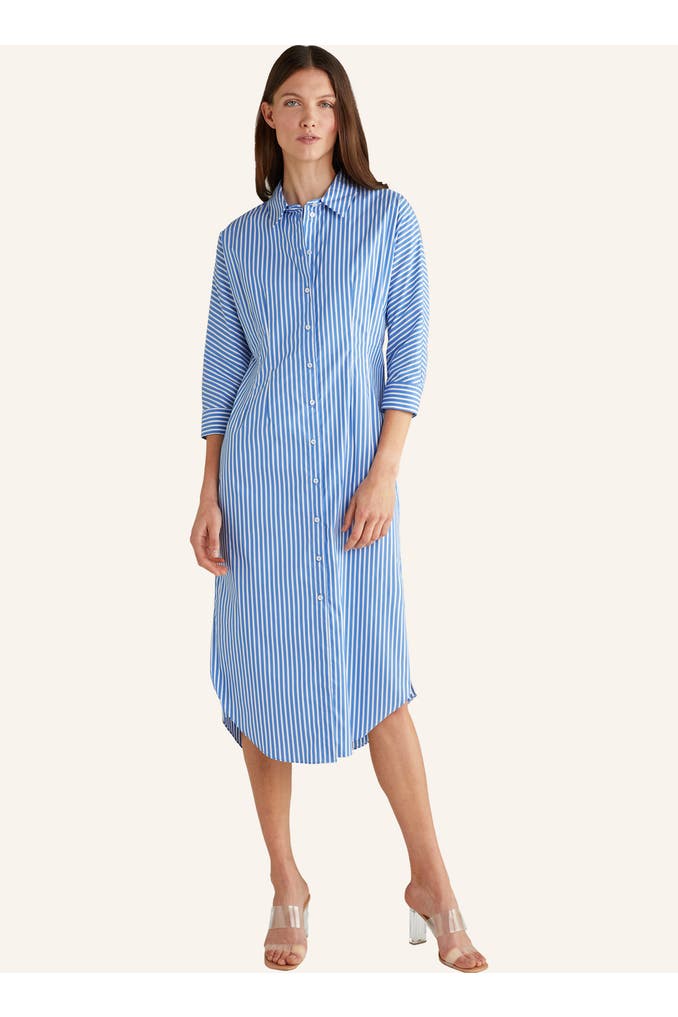 JOOP! Blusenkleid Hemdblusenkleid in Blau/Weiß gestreift blau/weiß ... JOOP! Blusenkleid Hemdblusenkleid in Blau/Weiß gestreift blau/weiß ...