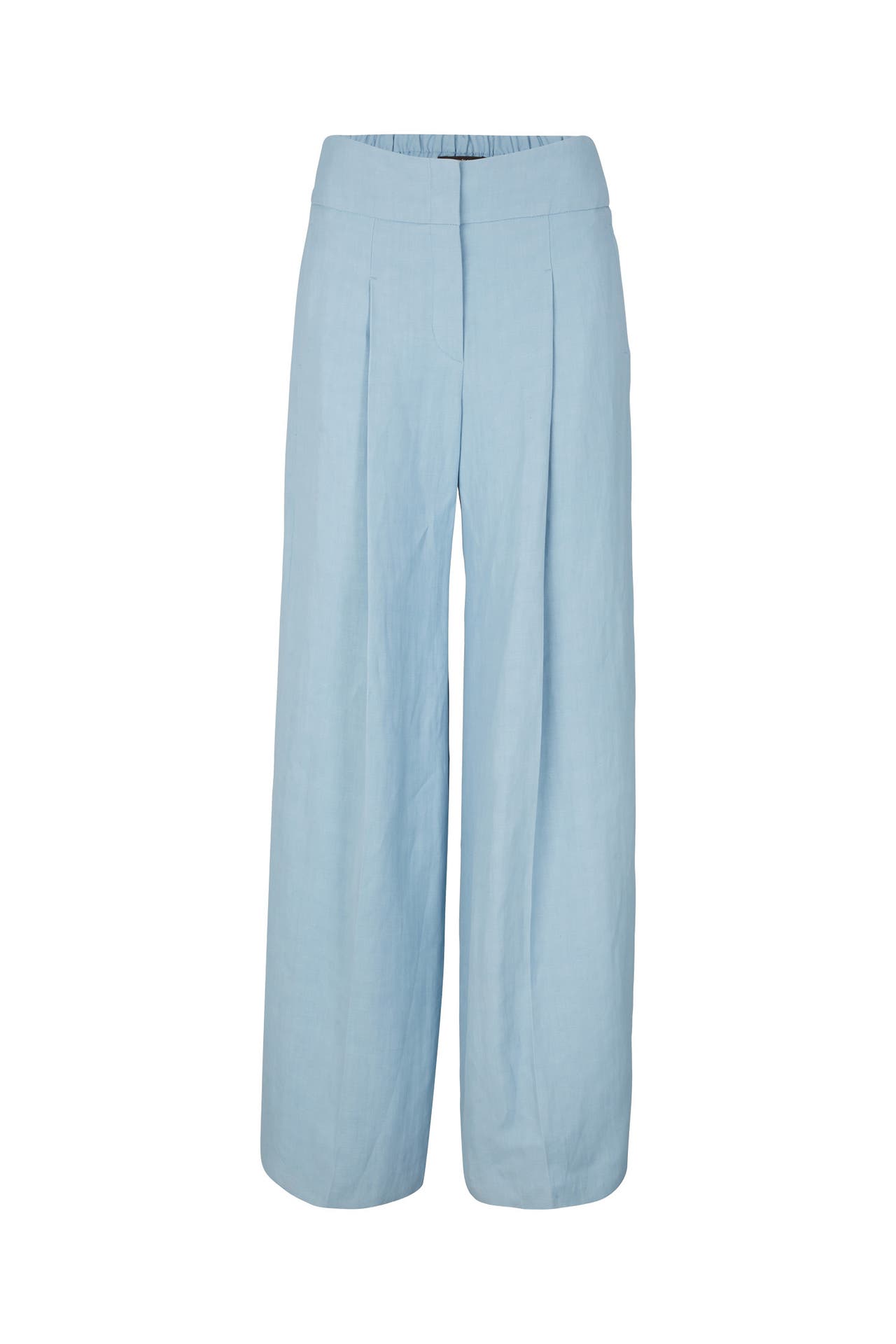 WINDSOR. Leinenmix-Palazzo-Hose mit Bundfalte Hellblau » günstig online ...