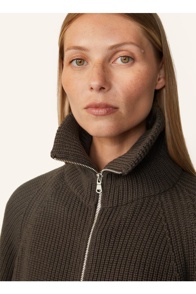 WINDSOR. Pullover Merino-Strick-Zip-Cardigan in Ecru taupe » günstig ...
