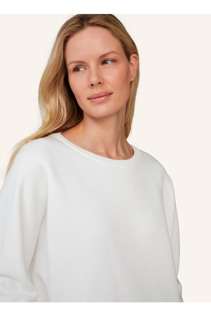 WINDSOR. T-Shirt Soft-Sweat-Pullover mit U-Boot-Kragen in Ecru ecru ...