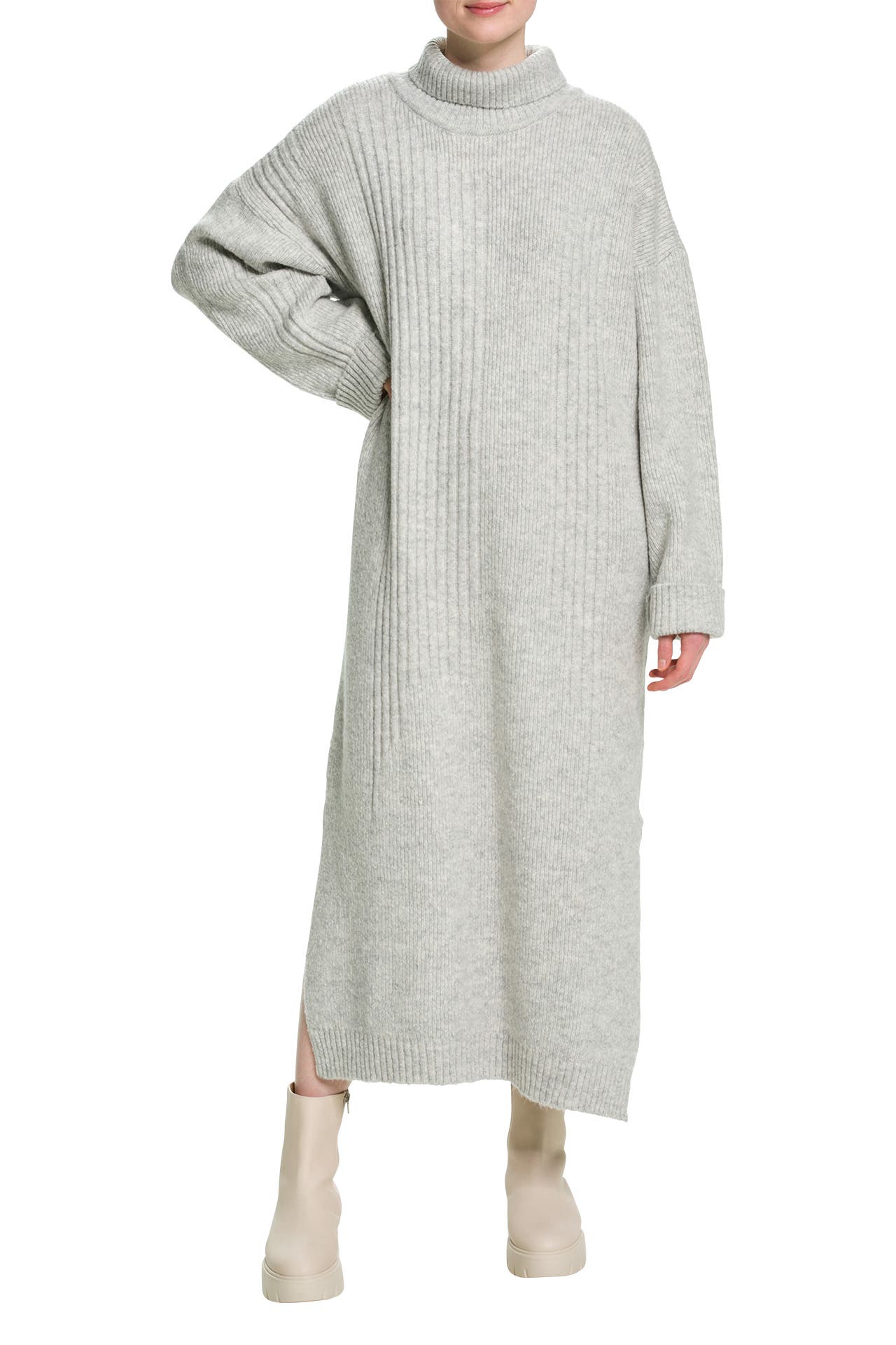 KARO KAUER Strickkleid 'Enya' hellgrau » günstig online kaufen | Outletcity