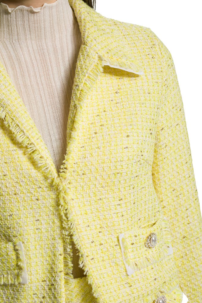 MARC CAIN Bouclé-Blazer gelb » günstig online kaufen | Outletcity