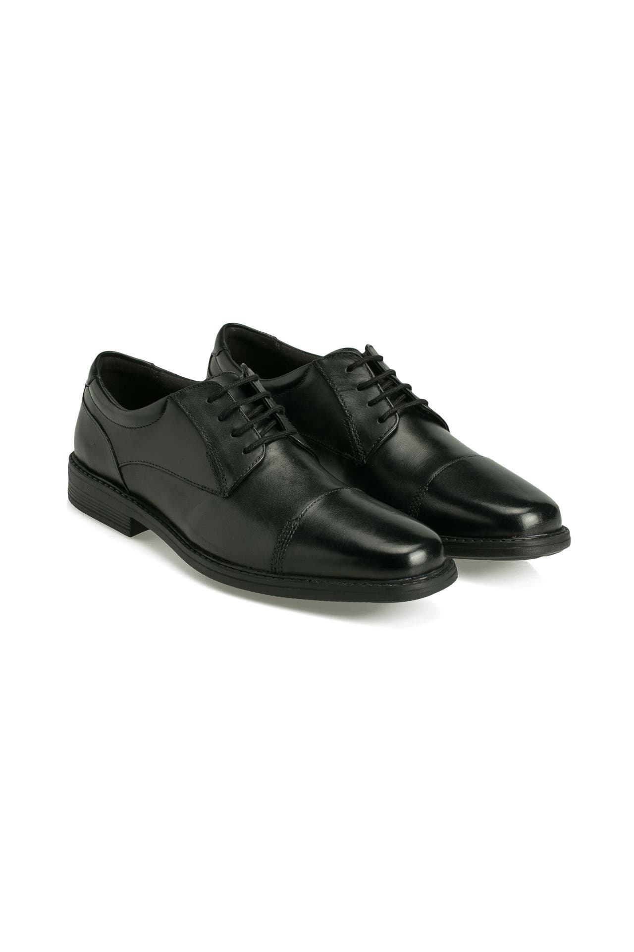 CLARKS Lederschnürer 'Wenham Cap' schwarz » günstig online kaufen