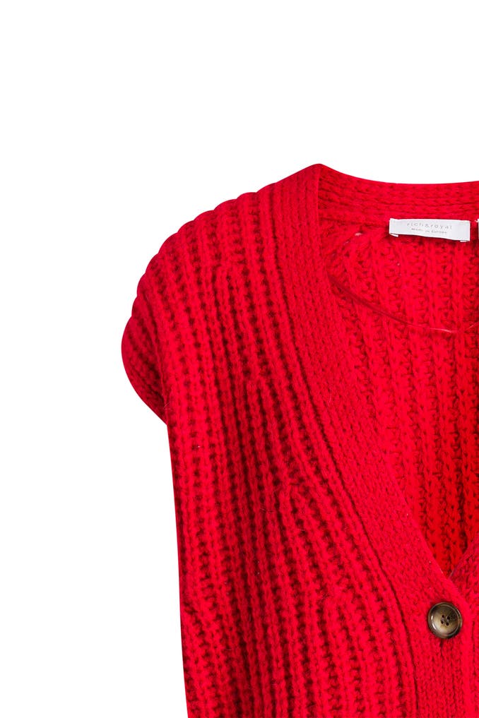 RICH & ROYAL Strickweste rot » günstig online kaufen