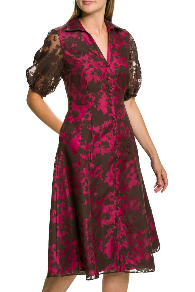 KLEO Kleid beere gemustert » günstig online kaufen | Outletcity