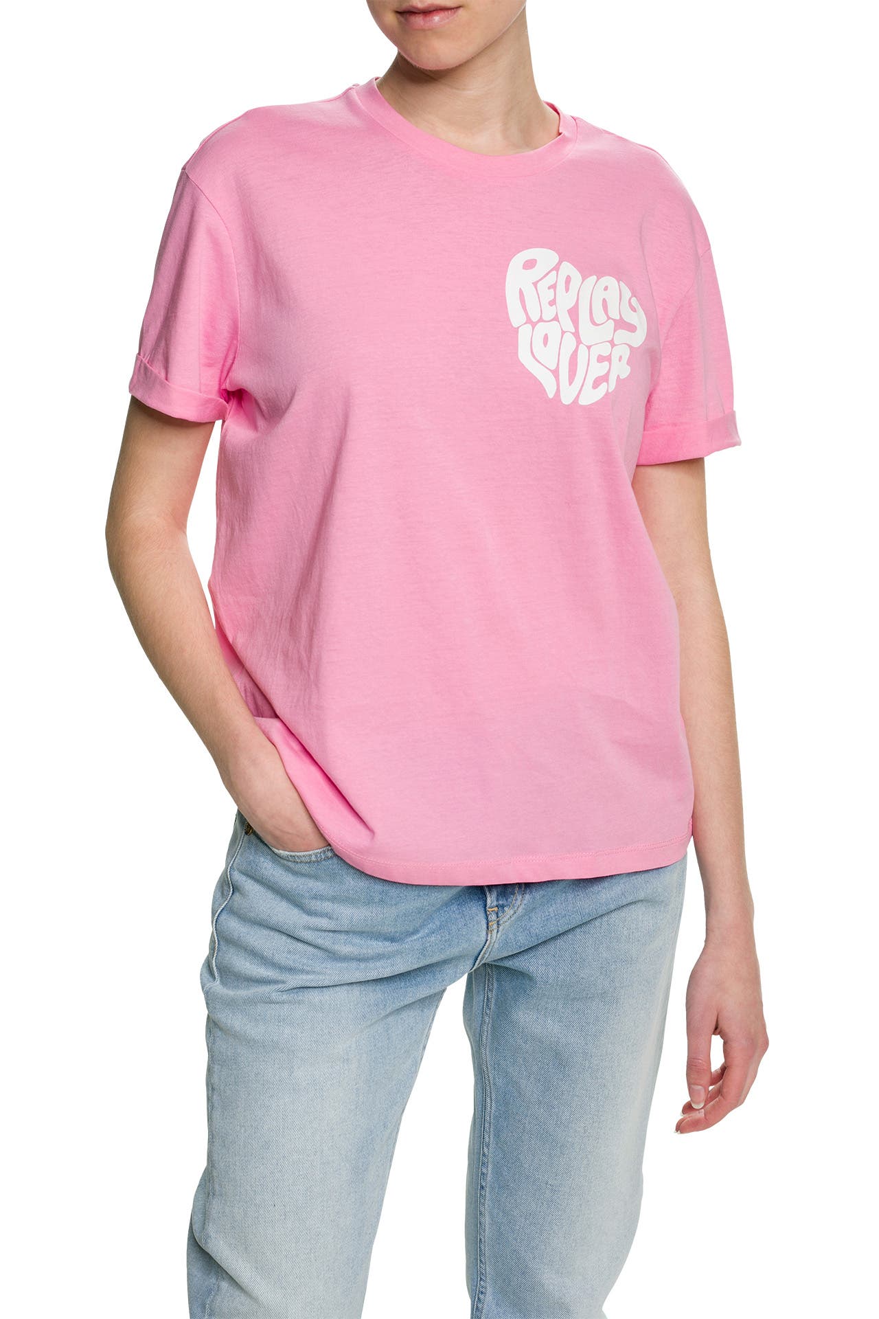 REPLAY T-Shirt pink » günstig online kaufen | Outletcity