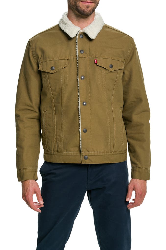 LEVI'S® Jeansjacke 'Sherpa Trucker' ocker » günstig online kaufen | Outletcity