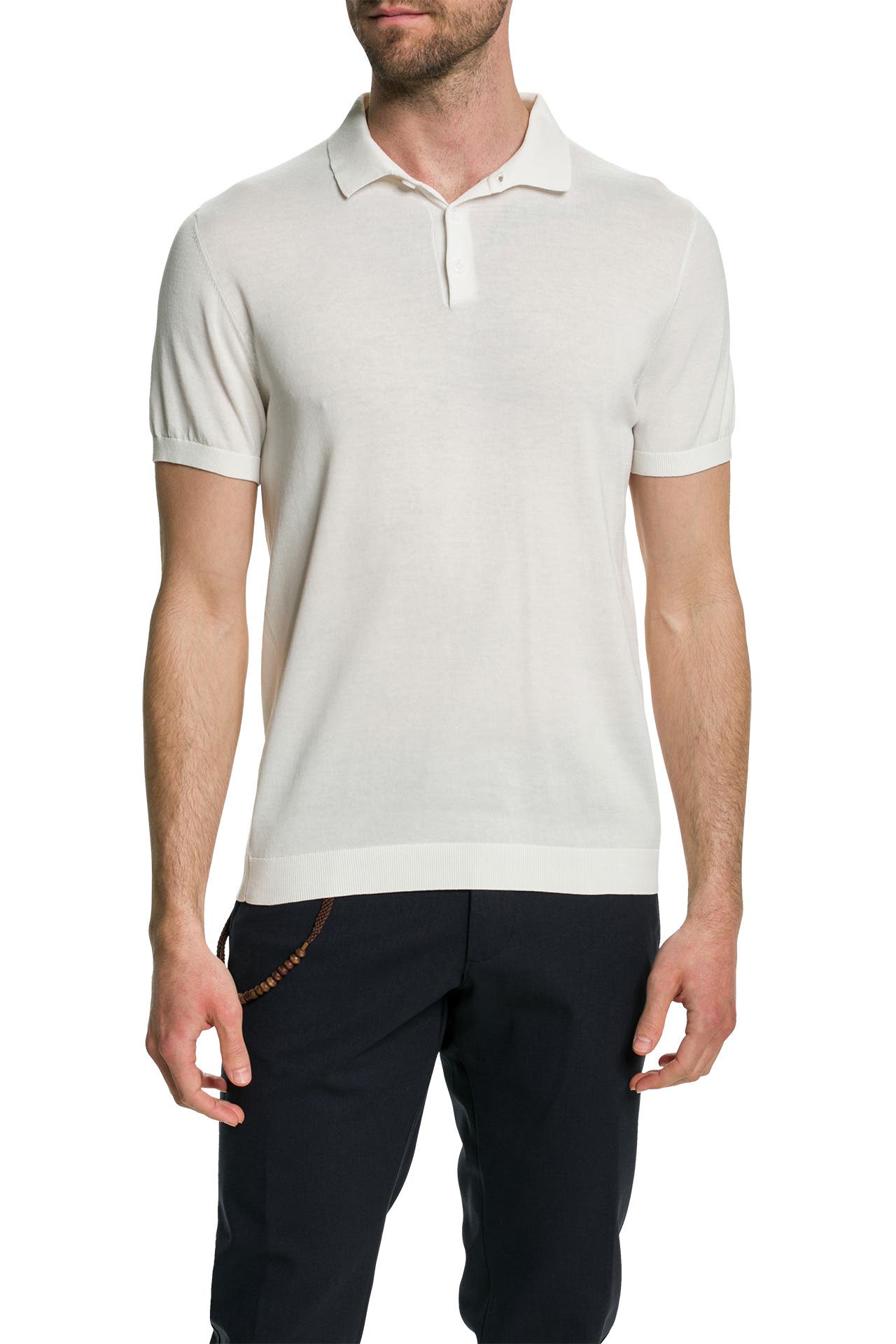 CARL GROSS Polo-Strickshirt 'Dacio' offwhite » günstig online kaufen ...