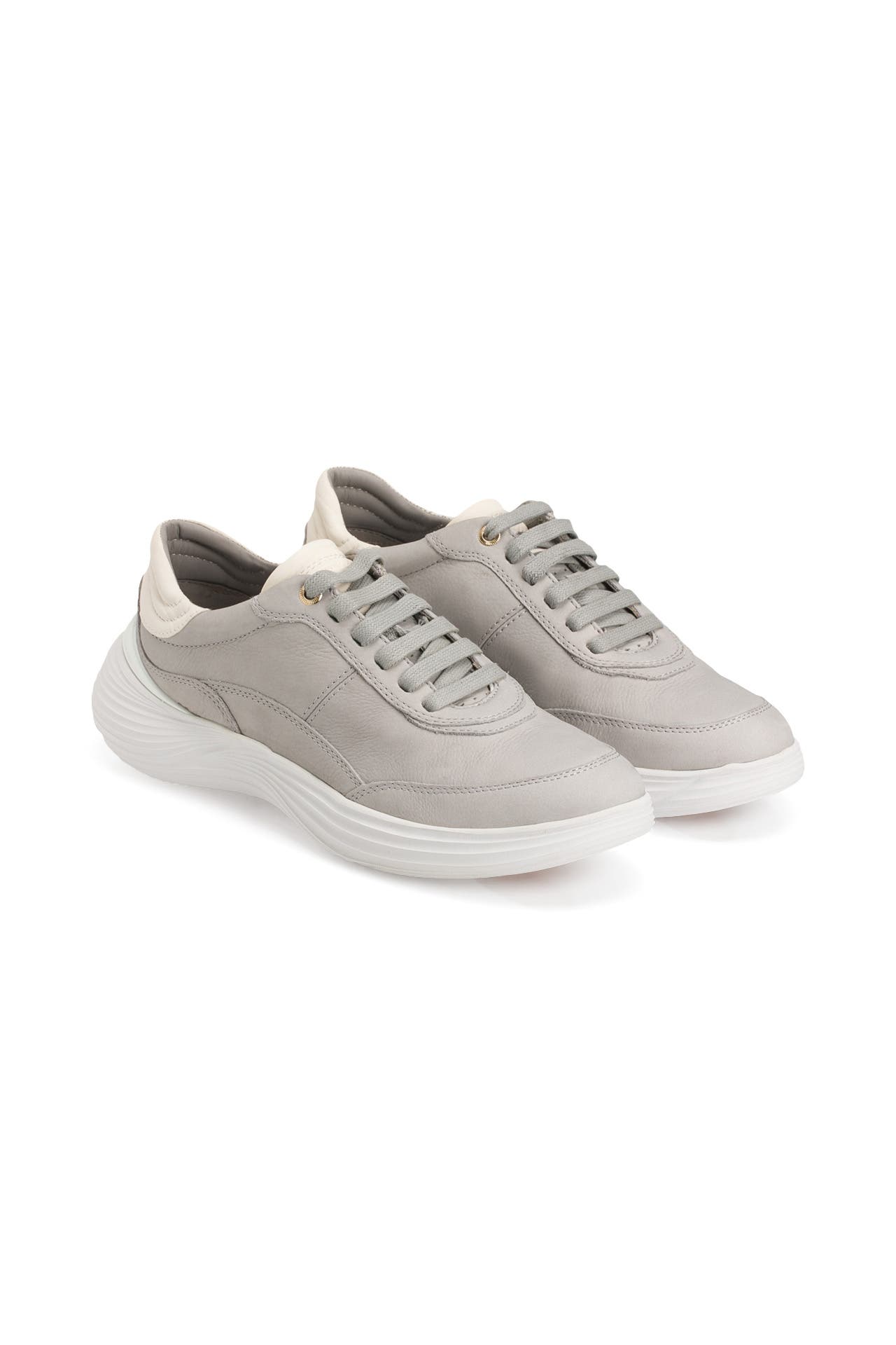 GEOX Ledersneaker 'Fluctis' hellgrau » günstig online kaufen | Outletcity