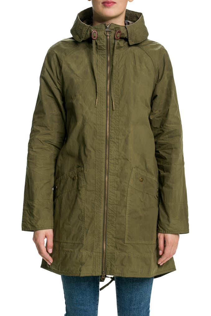 BARBOUR Parka 'Clevedon' graugrün » günstig online kaufen | Outletcity