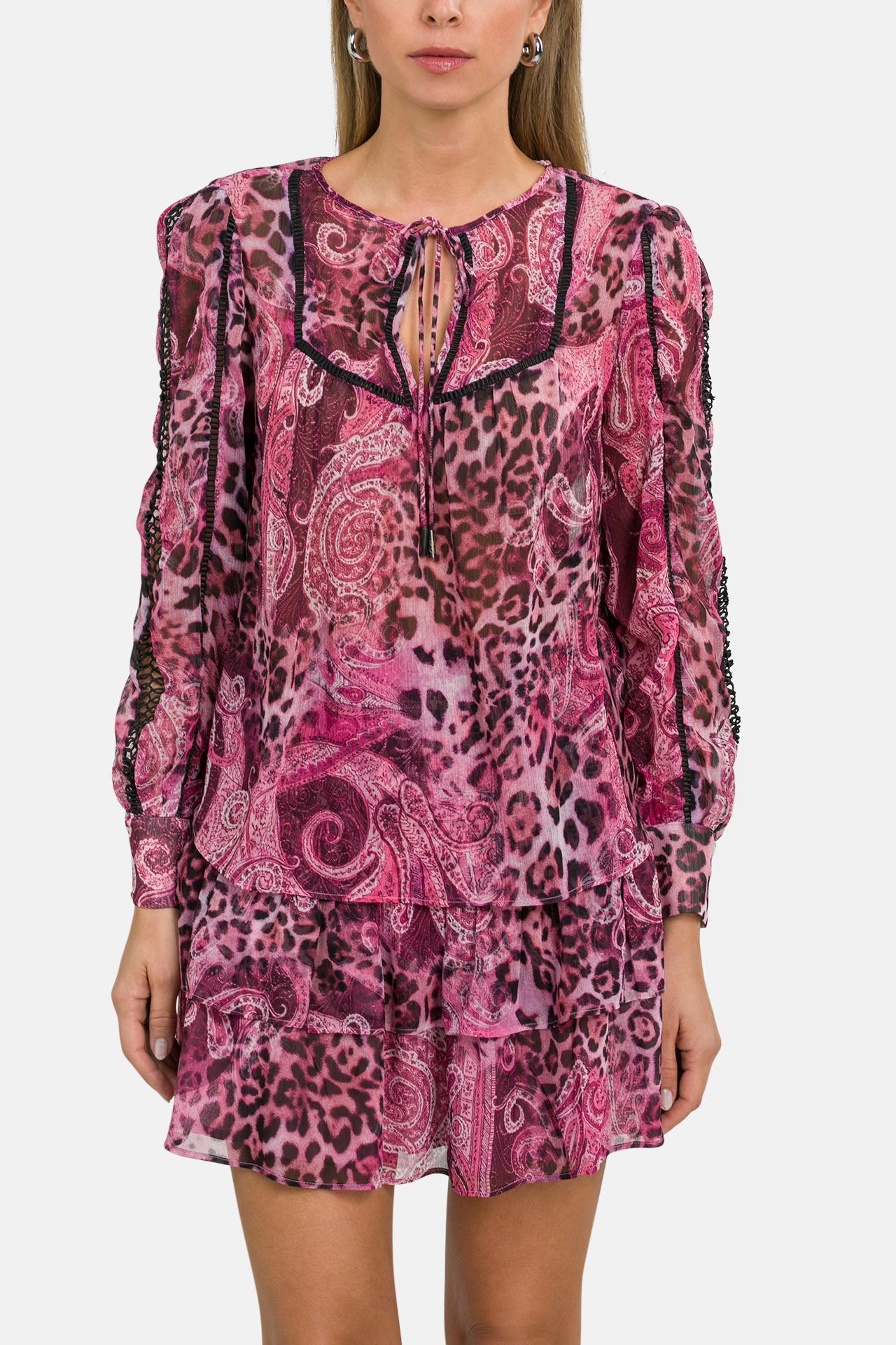 GUESS Casual-Bluse gemustert » günstig online kaufen