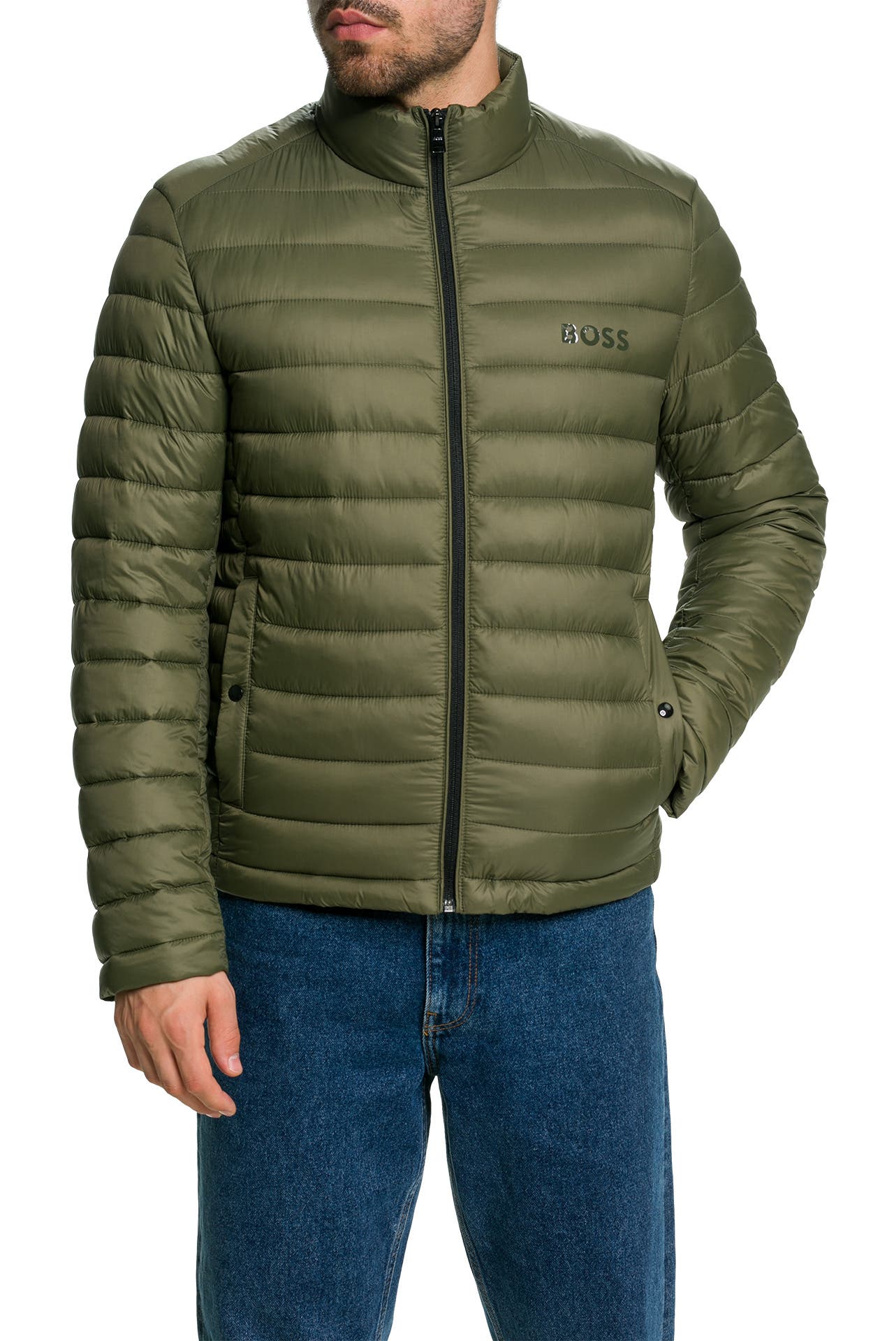BOSS Light-Steppjacke 'Calanos' oliv » günstig online kaufen | Outletcity