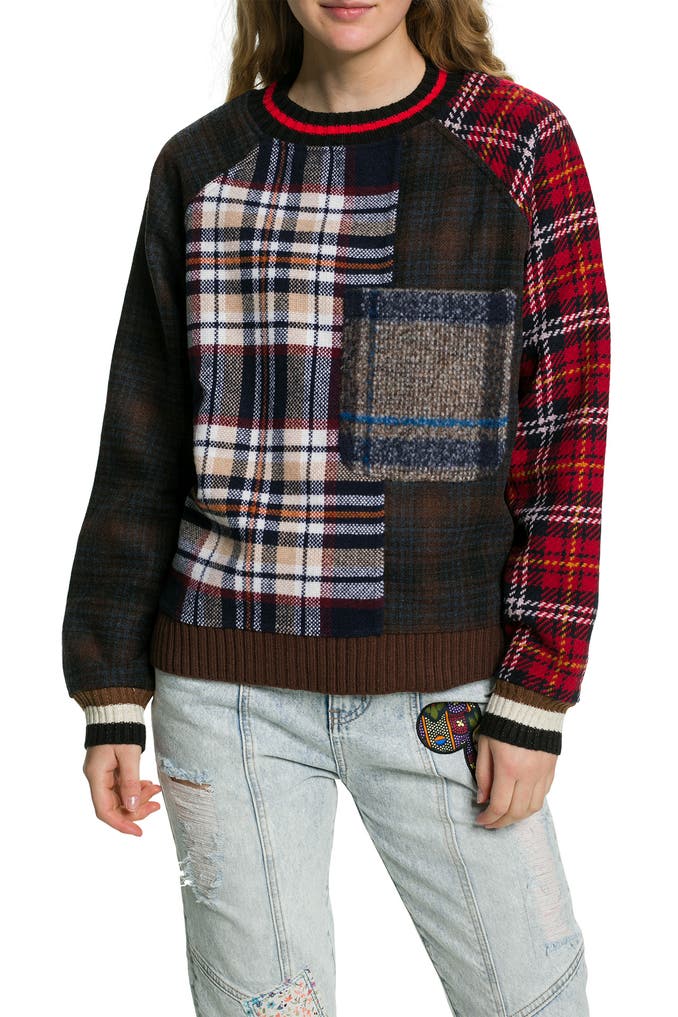 DESIGUAL Strickpullover kariert » günstig online kaufen | Outletcity