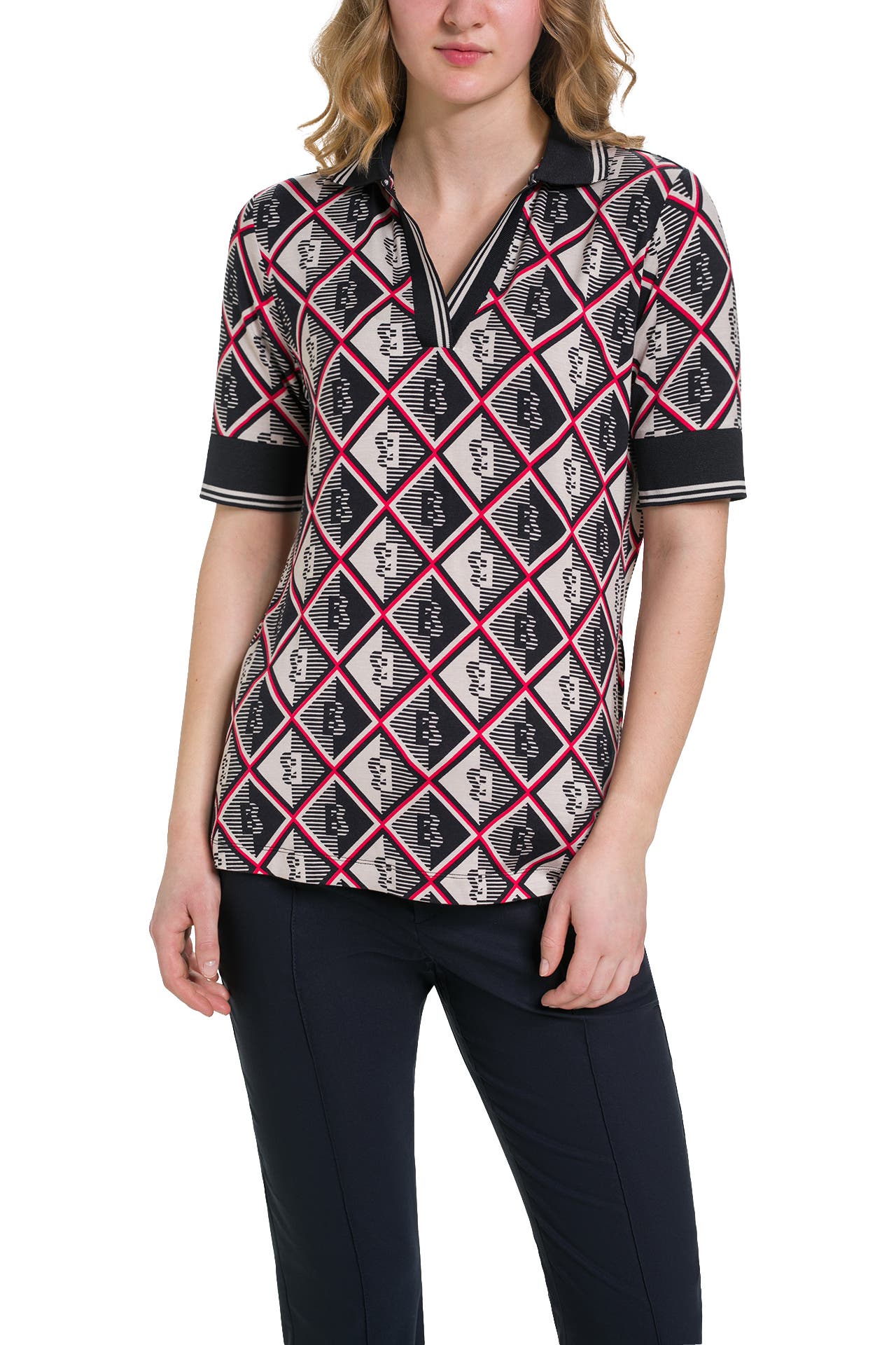 BOGNER Polo-Shirt 'Elonie' gemustert » günstig online kaufen