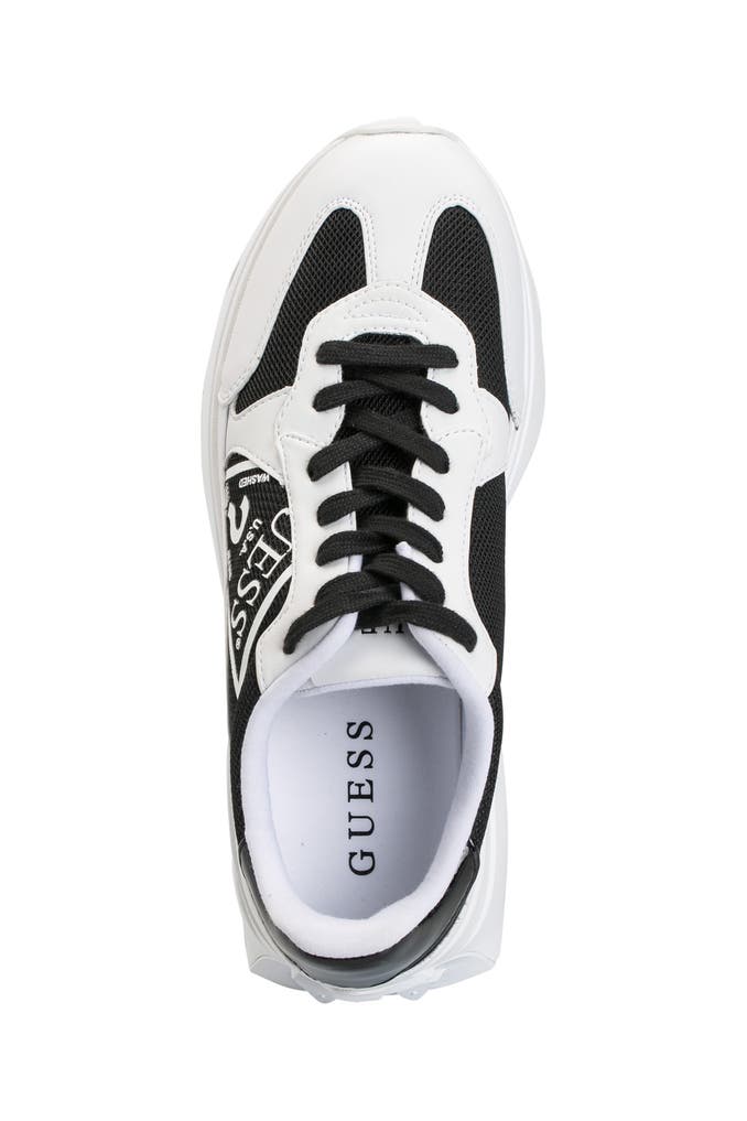 GUESS Plateau-Sneaker 'Calebb' weiß schwarz » günstig online kaufen