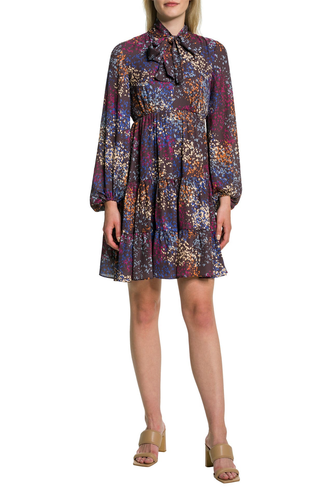 KLEO Kleid gemustert pflaume » günstig online kaufen | Outletcity