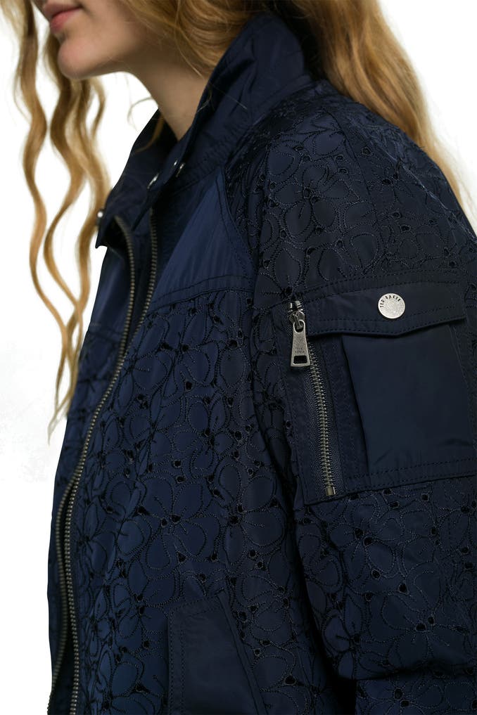 TED BAKER Spitzen-Blouson 'Larsine' navy » günstig online kaufen