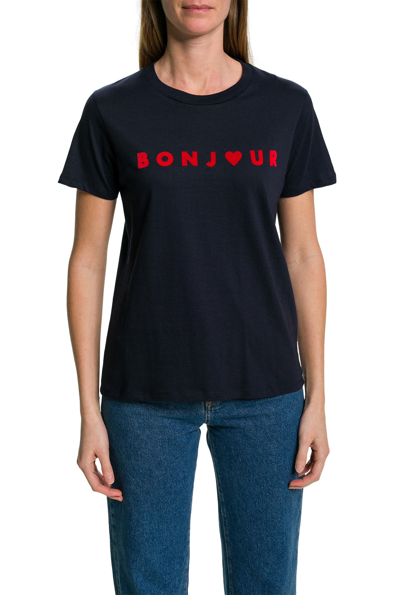 T-Shirt 'Bonjour' marine - FRENCH CONNECTION » günstig online kaufen ...