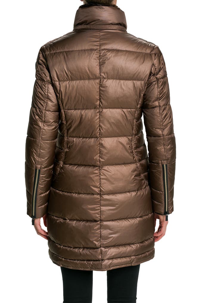 Elegantes Steppmantel Damen Braun Ebenbild