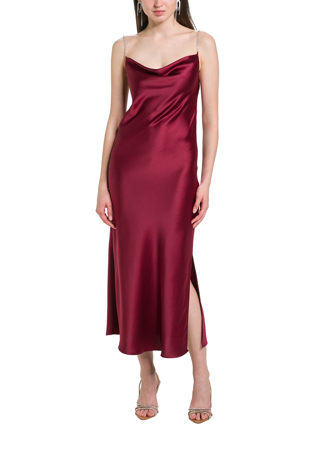 HUGO Satinkleid 'Kapartu' weinrot » günstig online kaufen | Outletcity