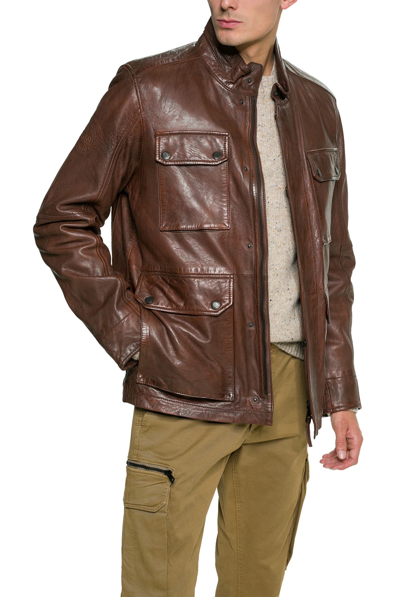 CAMEL ACTIVE Lederjacke rotbraun » günstig online kaufen | Outletcity