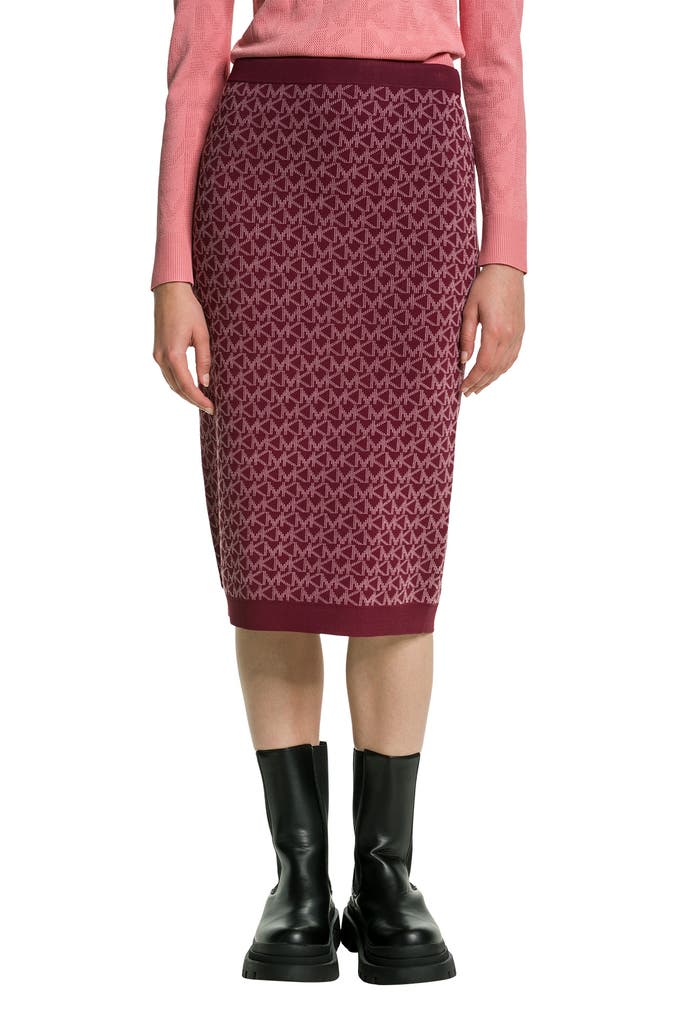 MICHAEL MICHAEL KORS Strick-Rock weinrot gemustert » günstig online ...