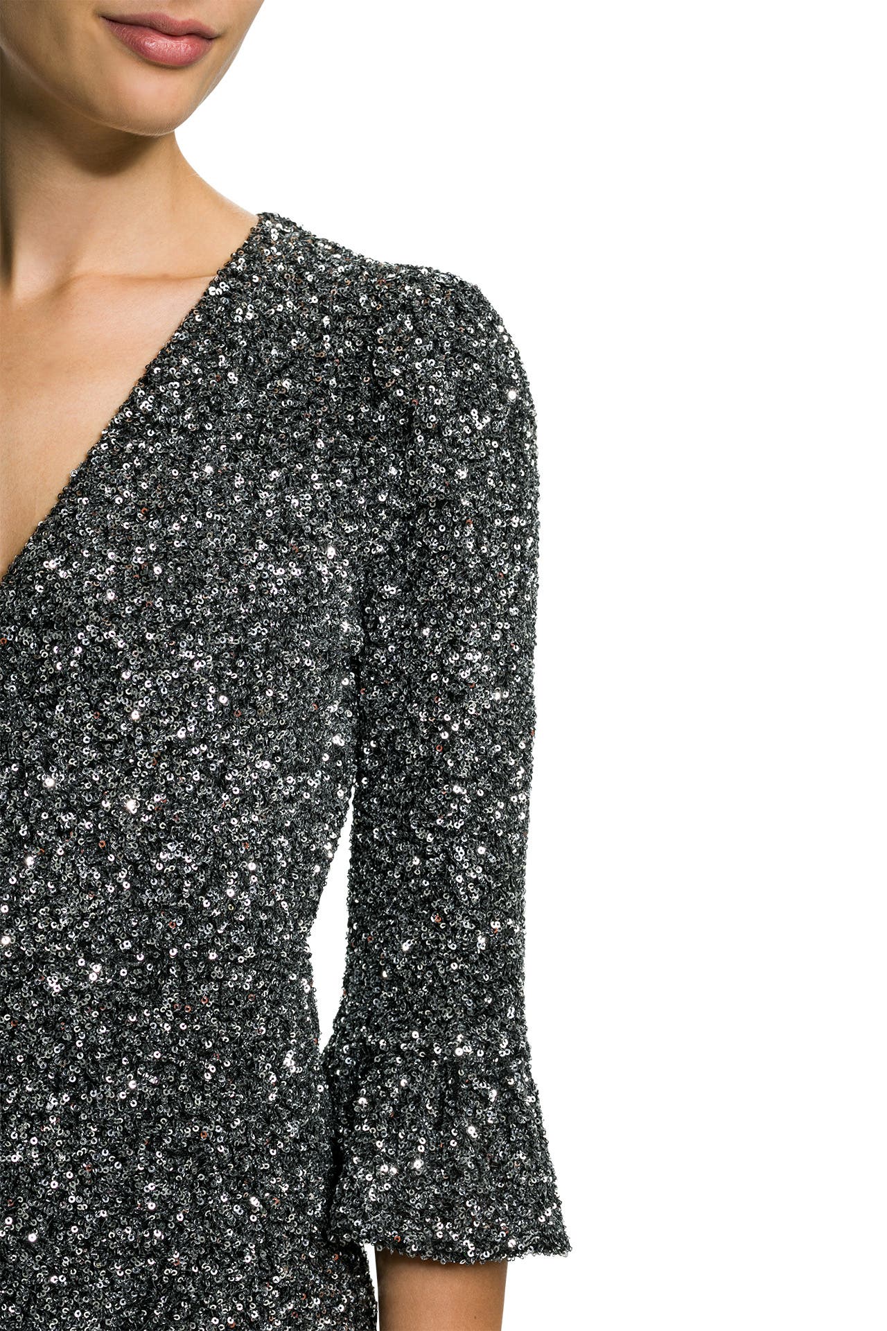 MICHAEL MICHAEL KORS Pailletten Kleid silber gunstig online kaufen Outletcity