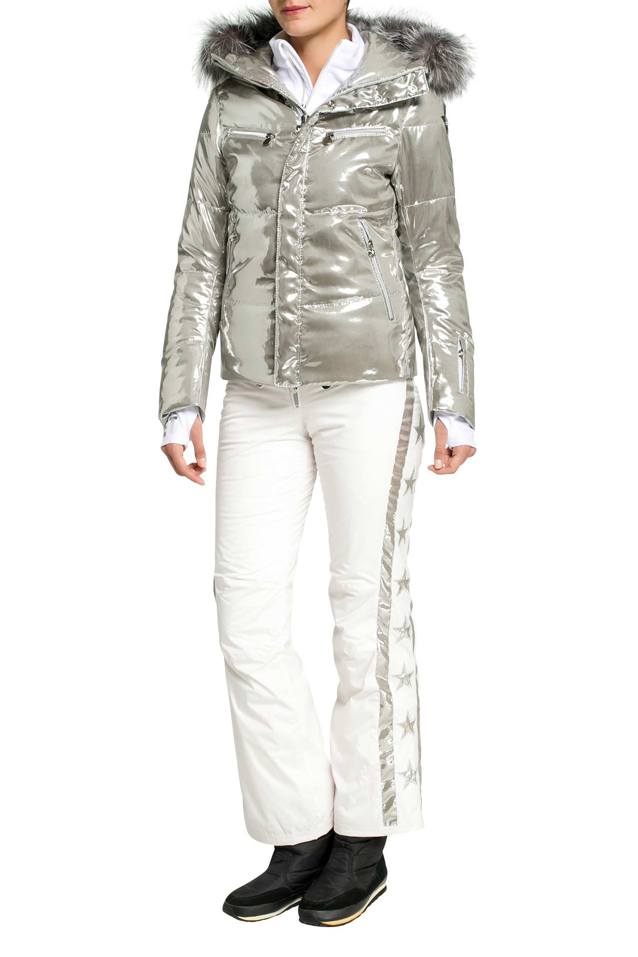 Skijacke 'Liv' silber - JET SET » günstig online kaufen | OUTLETCITY.COM