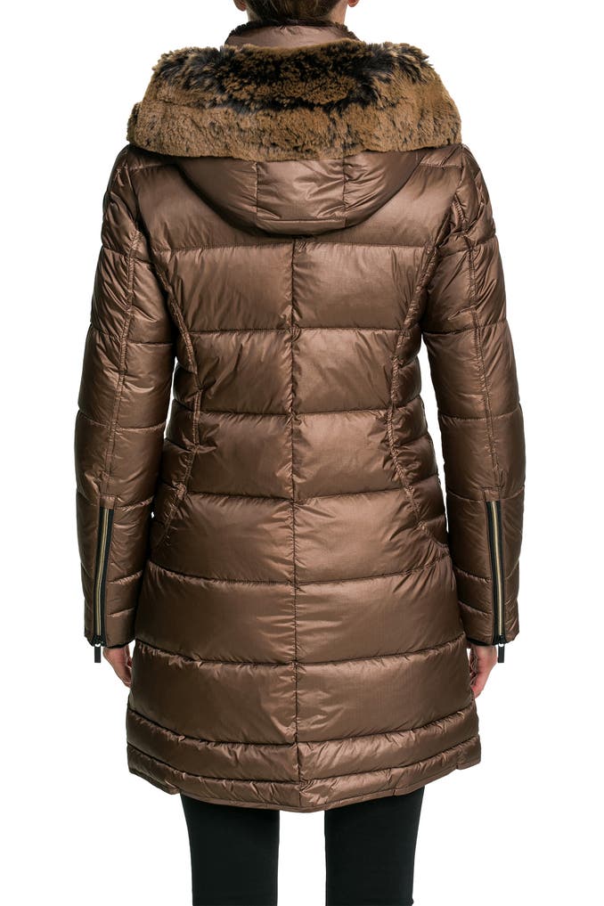 Elegantes Steppmantel Damen Braun Ebenbild