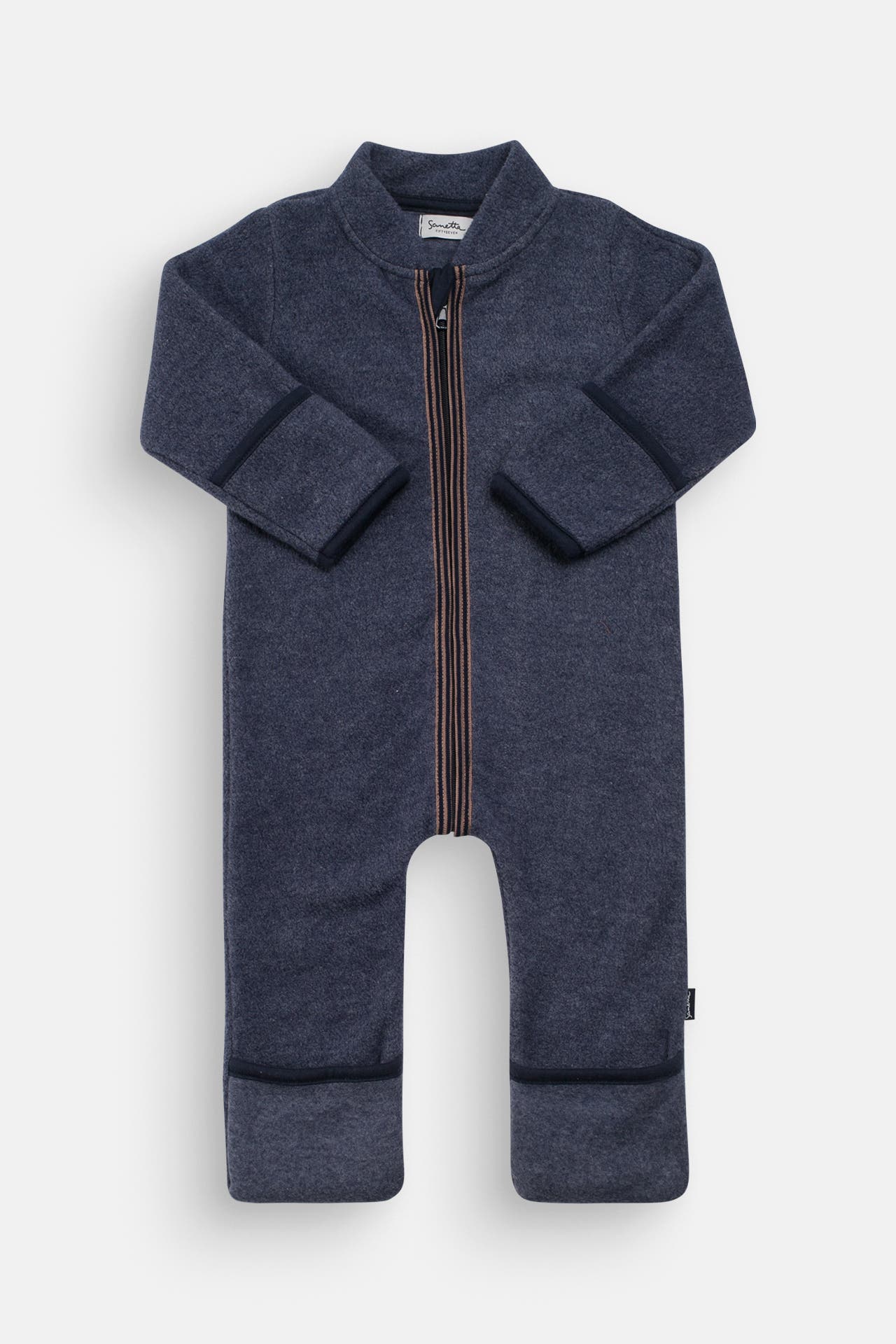 SANETTA Fleece-Strampler graublau » günstig online kaufen