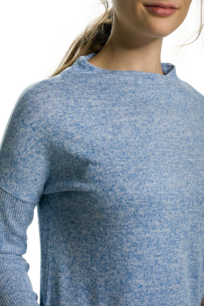 OPUS Langarmshirt 'Salouna' blau meliert » günstig online kaufen ...